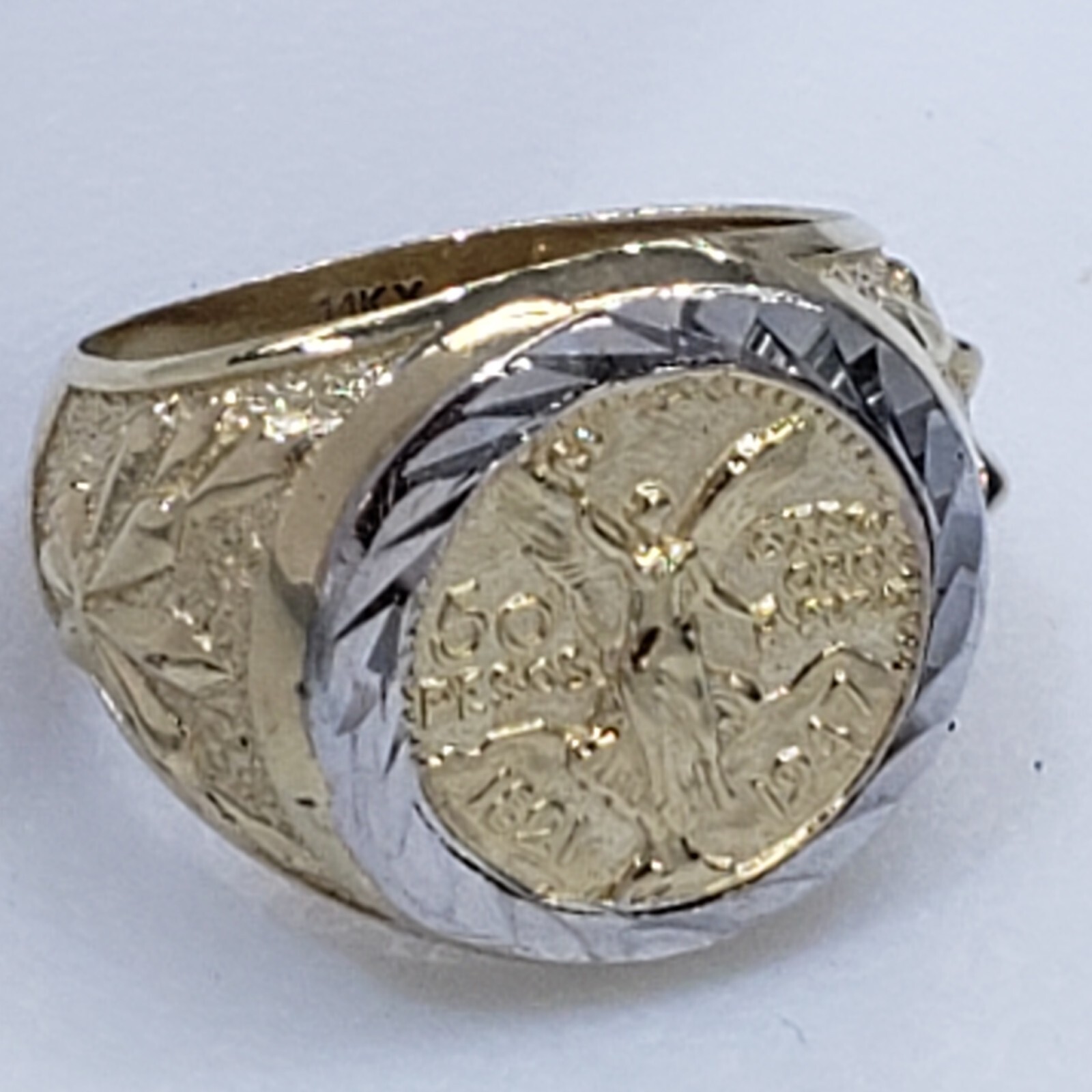 solid 14k Gold 50 Pesos Coin Centenario Ring Size 8 9 10 11 12 | eBay