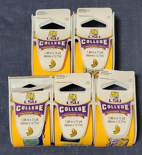 *5 PACK* LSU NCAA College Duct Tape Duck Brand | eBay