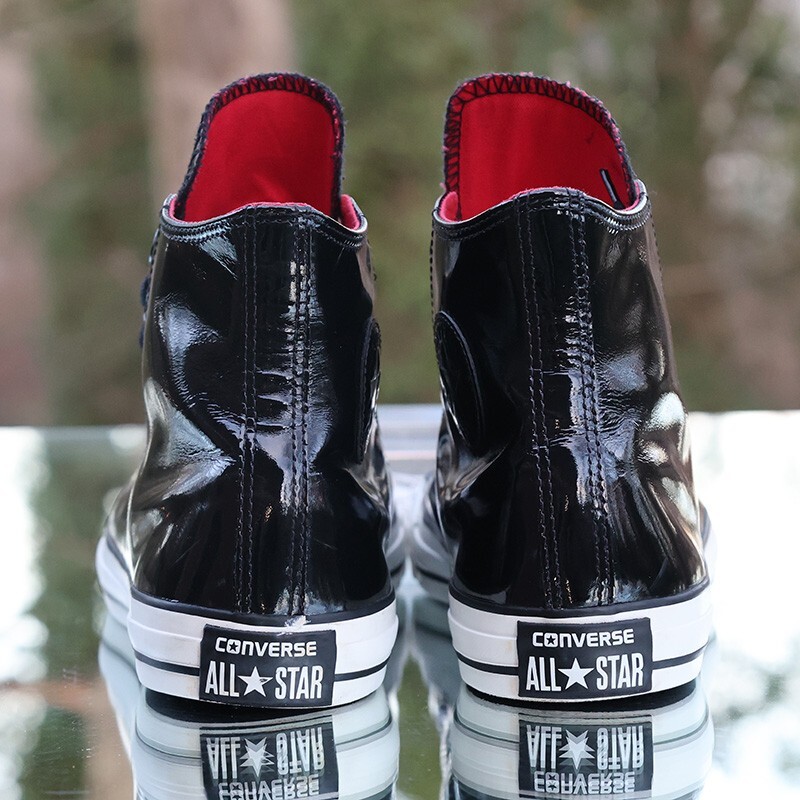 Converse All Star Chuck Taylor Hi Men’s Size 11 Black Patent Leather ...