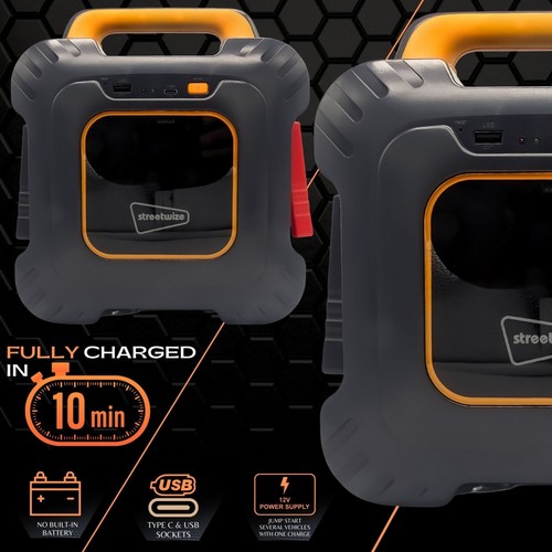 12v Super Capacitor Emergency Jump Starter 2-10 Min Recharge 1500A Upto ...