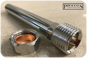 100mm Chrome Radiator Extension Tail - 1/2" TRV | eBay