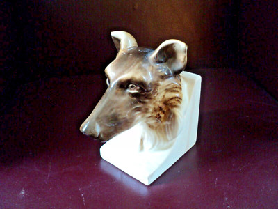 Vintage Japan Dog Collie Head Bookend 5.5 Inches No Damage Shiny | eBay