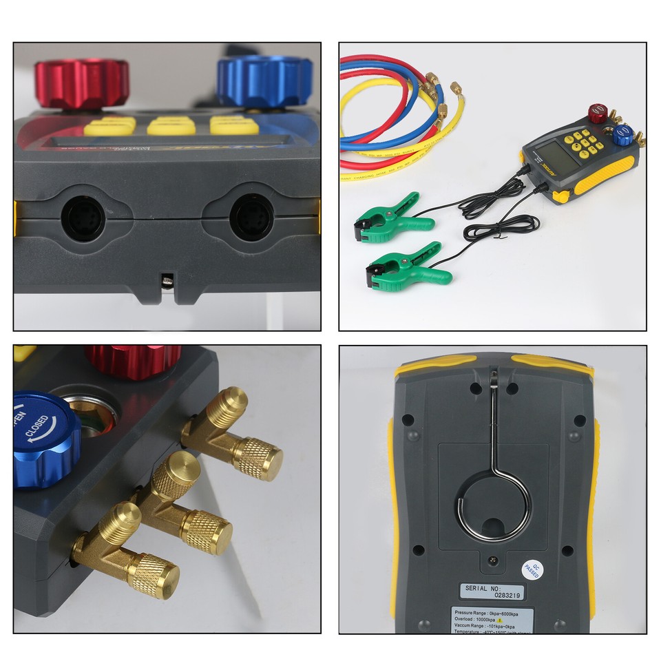 AUTOOL Refrigeration Manifold Gauge Set Digital Gauges HVAC Vacuum ...