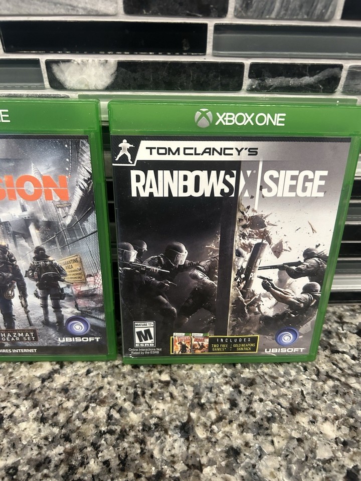 Tom Clancys Division & Rainbow Six Seige Xbox One Lot Bundle Of 2 Games ...