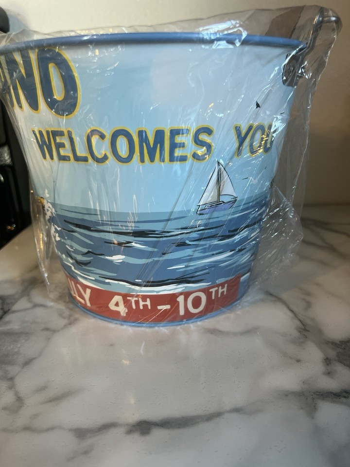 Jaws 50th Anniversary Chum Bucket Popcorn Tin, New, In Hand, Regal ...