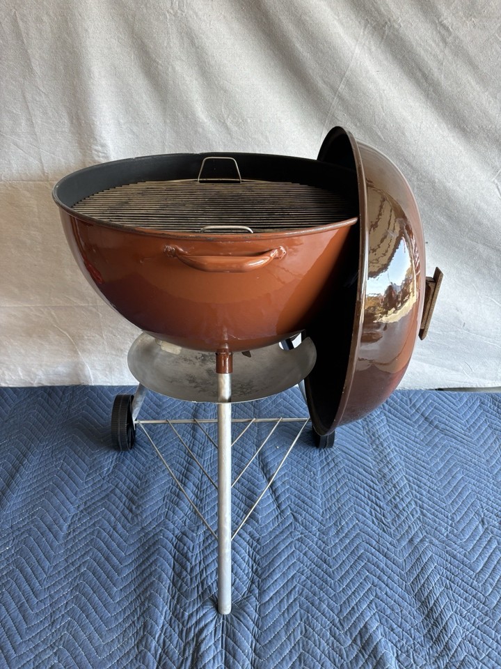 1976-1978 Vintage Copper Mist Weber BBQ Kettle Grill New Wheels & Grate ...