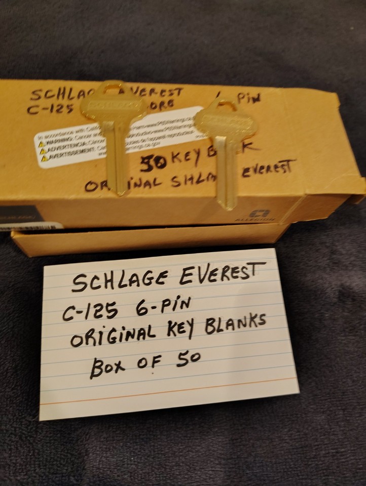 Schlage Everest C125 Key Blanks, 50-Pack, Model 35-009-EV.468.S.C125.N ...