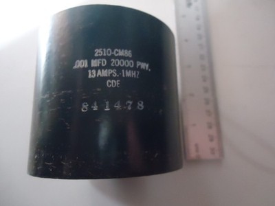 CDE .001mfd @ 20,000pwv HIGH VOLTAGE CAPACITOR mfg# 2510-CM86 | eBay