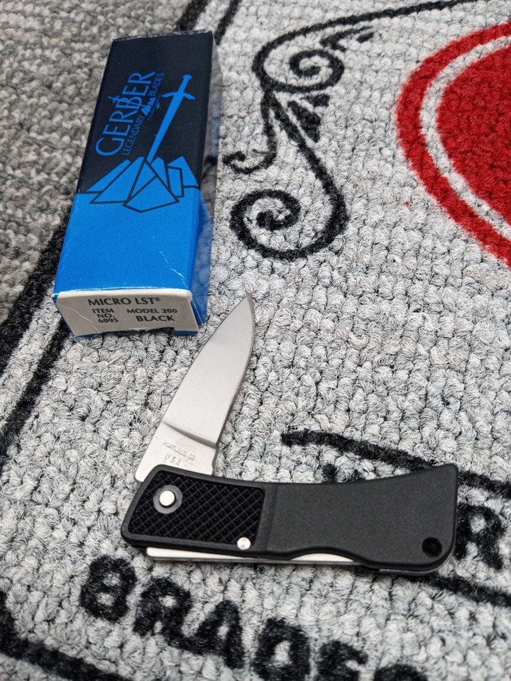 Gerber Micro LST 200 Vintage Rare NOS Knife USA Black 6095 | eBay