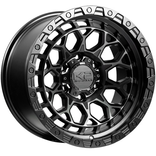K2 Off-Road K24 Punisher 17x9 5x5" +0mm Black/Tint Wheel Rim 17" Inch ...