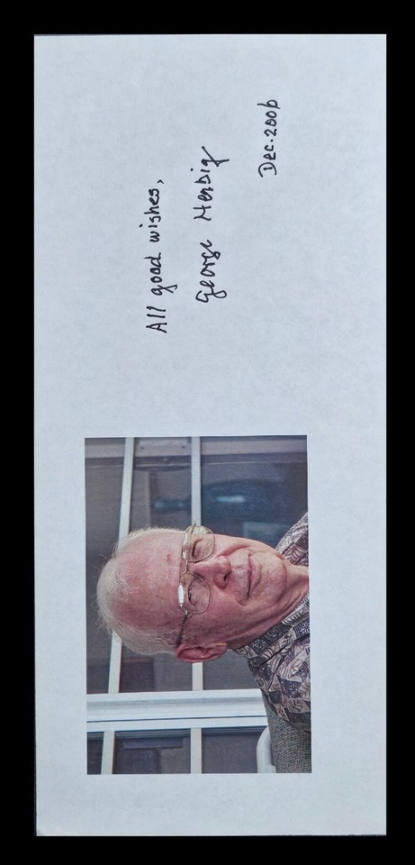 115. SIGNED 8.5"X 4" PAPER WITH PHOTO GEORGE HERBIG , AMERICAN ...