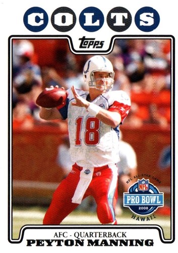 2008 Topps Peyton Manning NFL All Star Game Card #308 | eBay