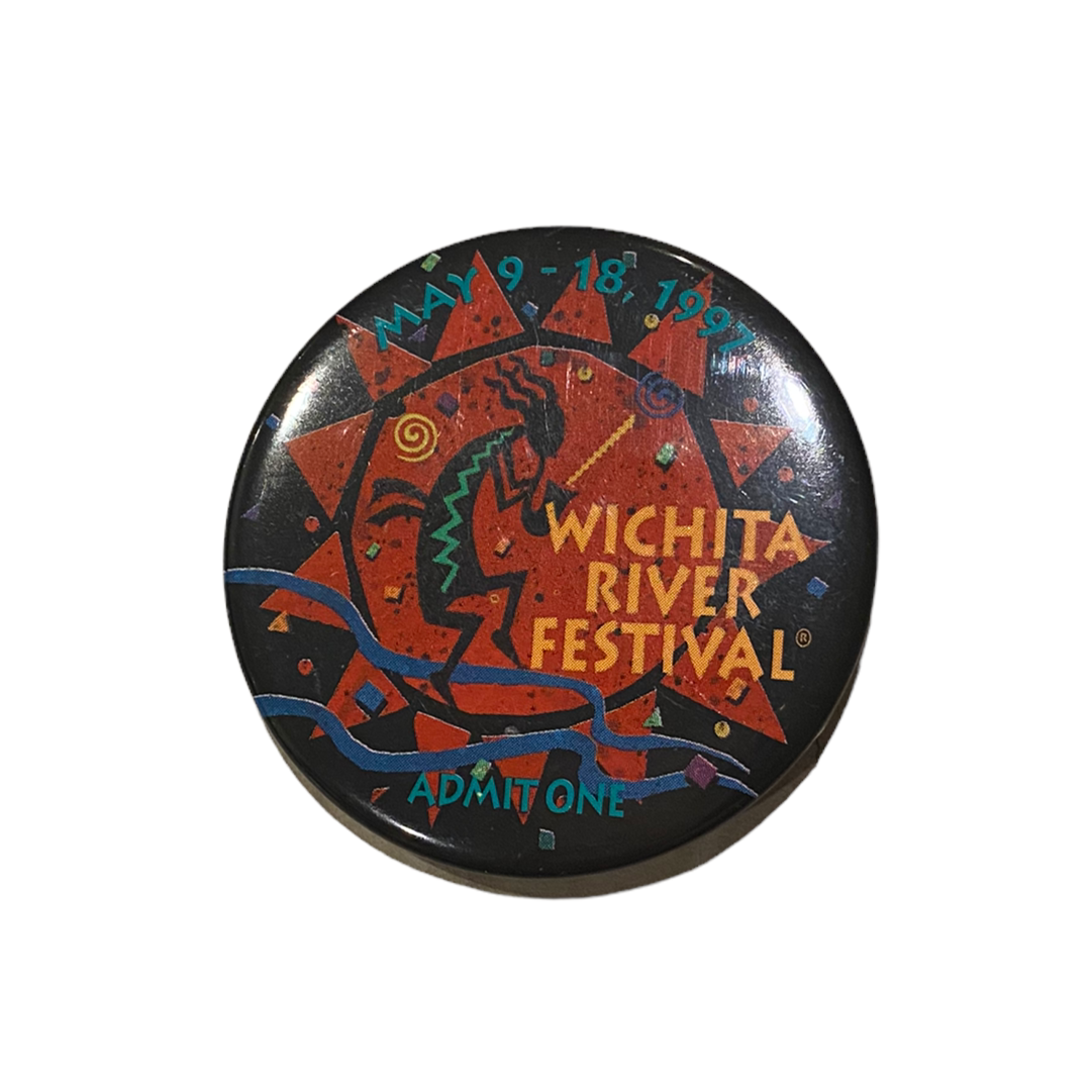 Wichita Riverfest River Festival Button Pin Kansas May 9-18 1997 ...