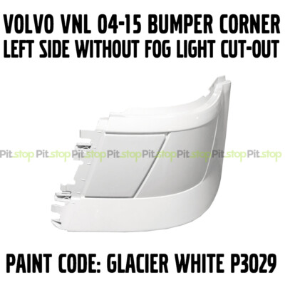 VOLVO VNL 04-15 BUMPER CORNER WITH NO FOG LIGHT PAINTED WHITE 82721514 ...