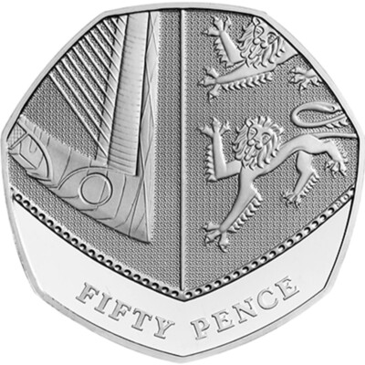 Royal Mint 2013 - 2022 Royal Shield BU 50p Coins BU with Light ...
