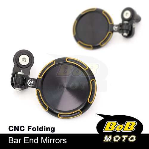 SONIC Motorcycle Bar End Mirrors Gold For Honda CB650F 14-20 18 17 16 ...