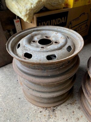 VW Beetle rare 4-stud steel wheel rims | eBay UK