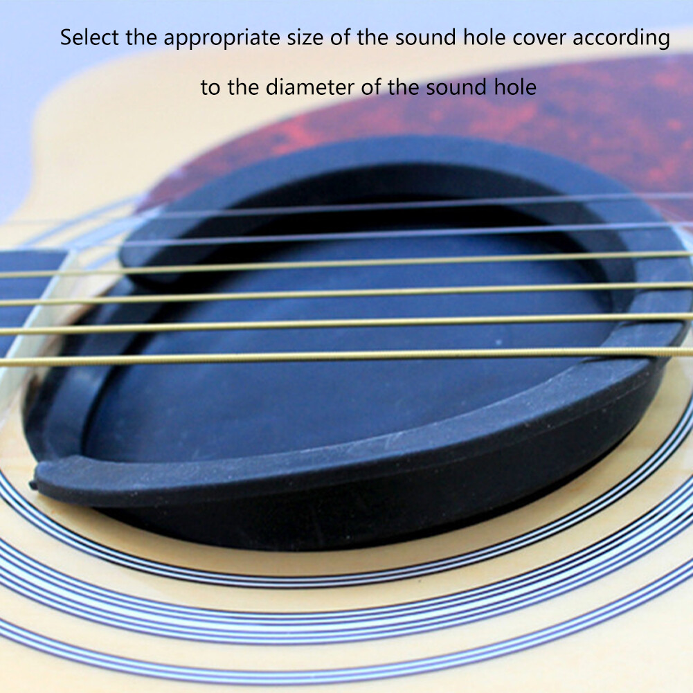 Dustproof Soft Guitar Sound Hole Cover Protector Silicone Round With ...