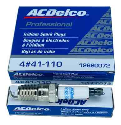 NEW GENUINE GM ACDelco Iridium Spark Plugs 41-110 12621258 12680072 Set ...