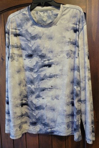 Reel Legends Fishing Shirt XL Active Long Sleeve Performance White Blue ...