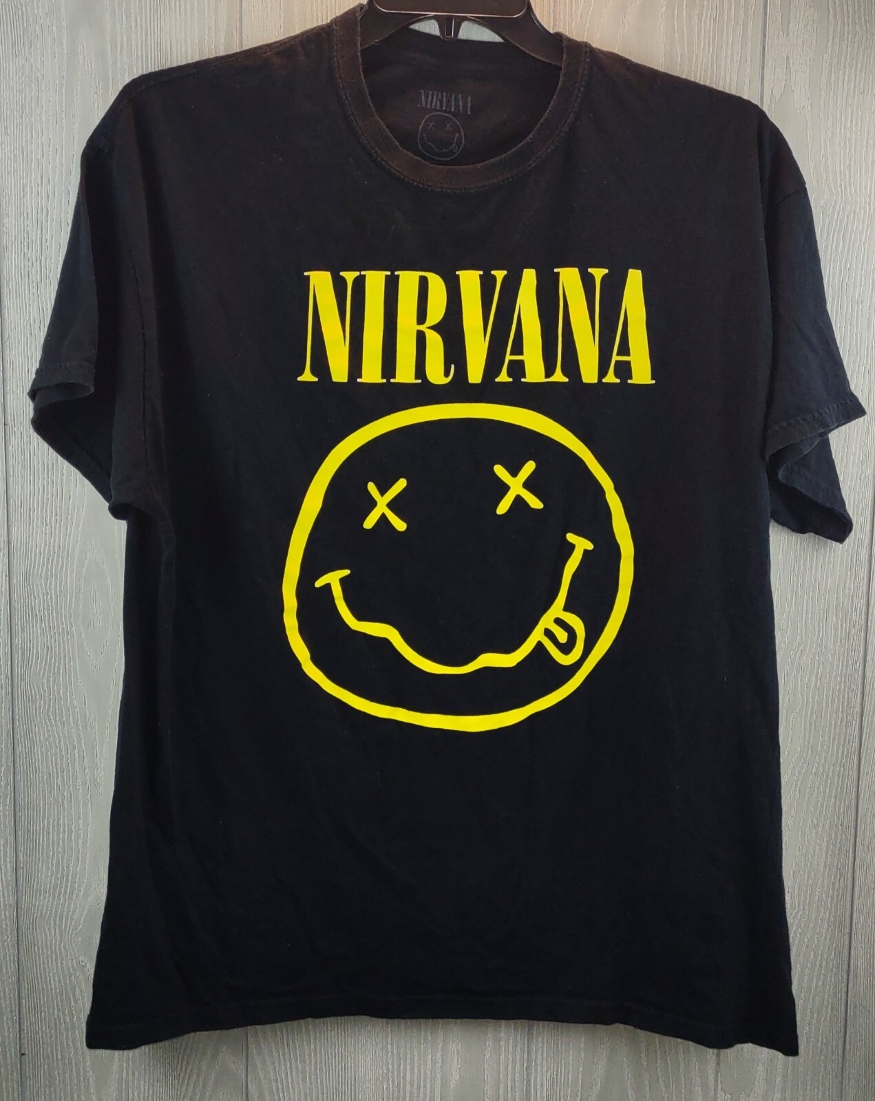 New Men's Nirvana Nevermind Smiley Face Tongue Out Cl… - Gem
