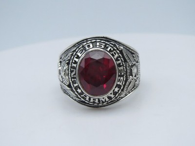 SILVER 925 , RING , US ARMY , 1775 , MILITARY RING , MP RING , US size ...
