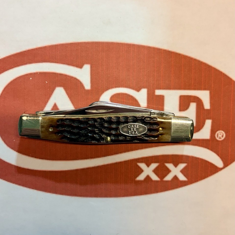 💥 Case XX 6375 3 Dot 1987 Brown Bone Carbon Steel 🇺🇸 Pocket Knife 💥 | eBay