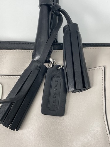 Coach 25805 Legacy Two-tone Chelsea Leather Carryall Mushroom Black | eBay