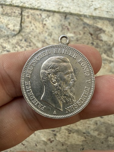 GERMAN 1888 A PRUSSIA King Friedrich III. Silver Coin EMPIRE WW1 RARE ...