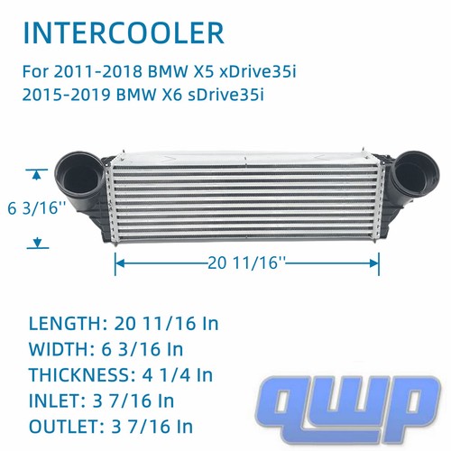 Turbocharge Intercooler Charge Air cooler For BMW X5 X6 3.0L 7809321 ...