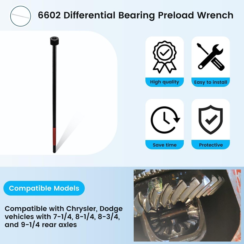 6602 Differential Bearing Preload Wrench Tool C4164 For Chrysler Dodge ...