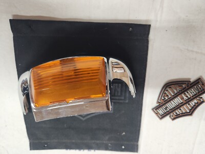 Chrome Amber Front Fender Tip Lens Light Harley Touring & Heritage ...