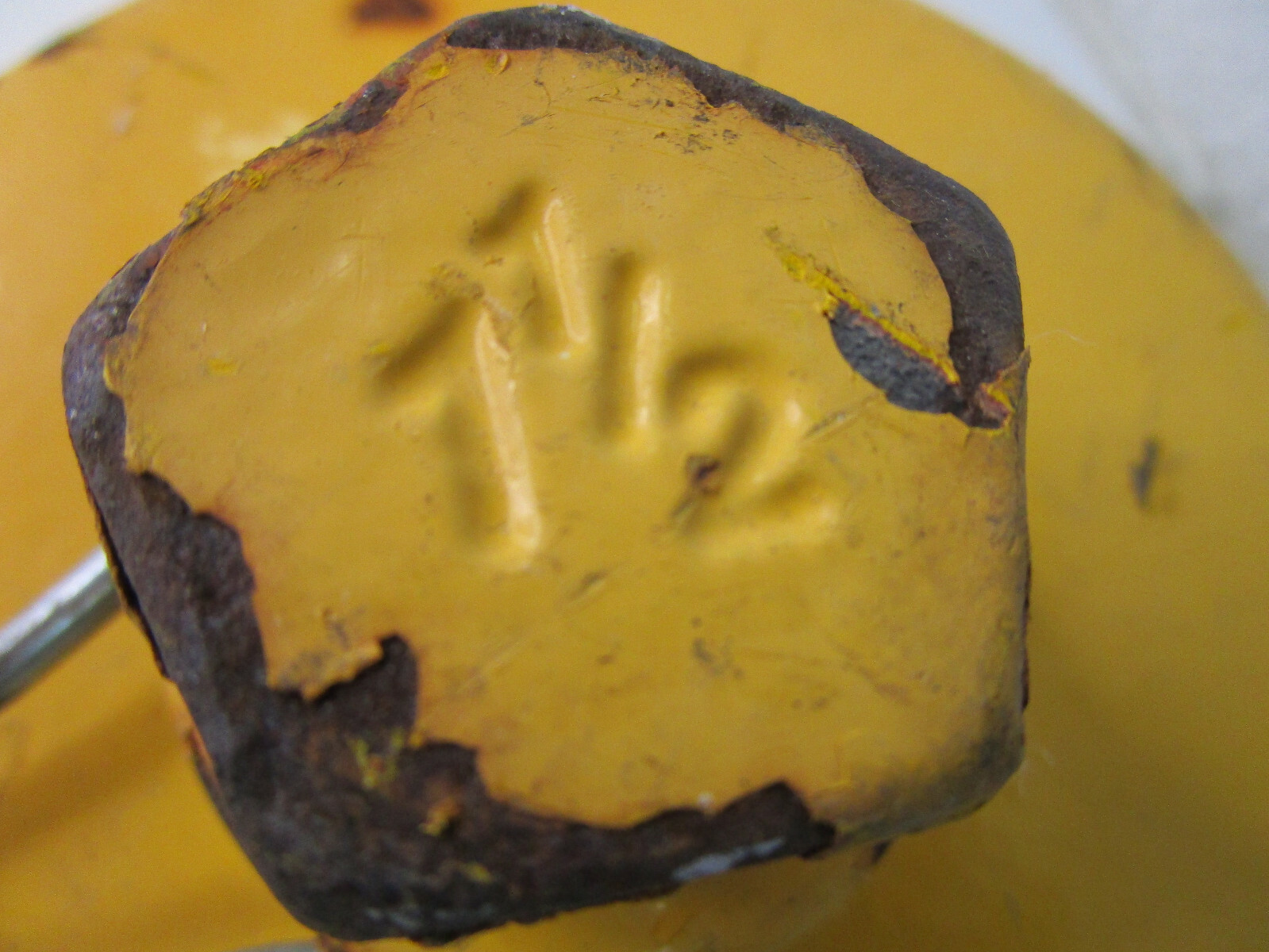 FIRE HYDRANT CAP WITH CHAIN AND HOOK AND TAG - YELLOW COLOR - CAST IRON ...