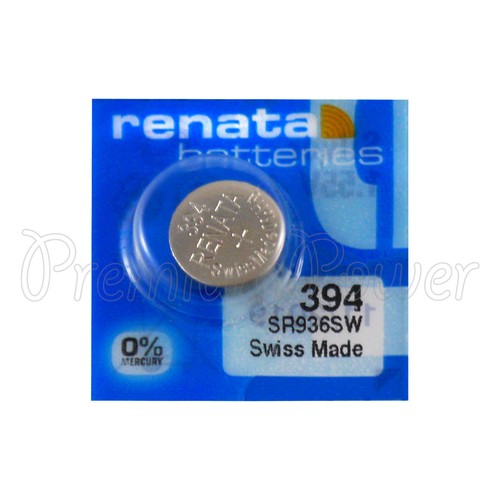 1 x Renata 394 Silver oxide battery 1.55V SR936W SR45 V394 Watch 0% ...