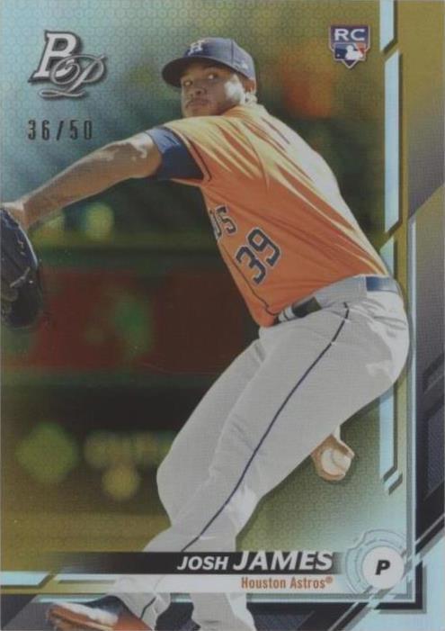 2019 Bowman Platinum - Josh James #7 Gold Foil /50 (RC) for sale online ...
