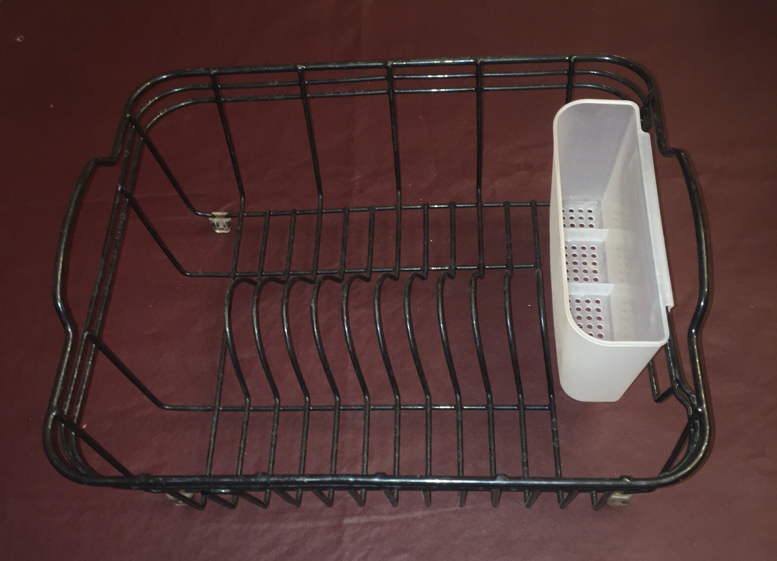 Rubbermaid Microban Coated Wire Dish Drainer Large Black 16” X 12” X 5 ...