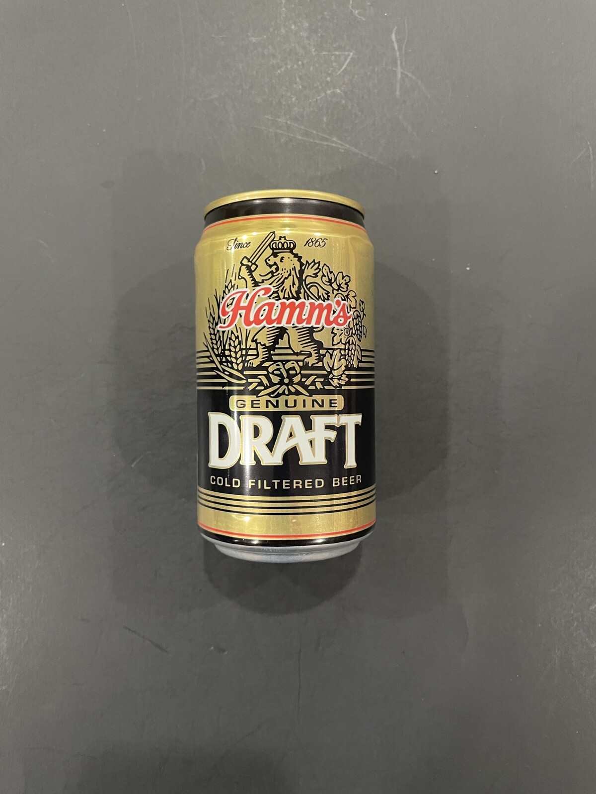 Hamms Genuine Draft Beer Can. Milwaukee & Tumwater Top Opened. Combined ...