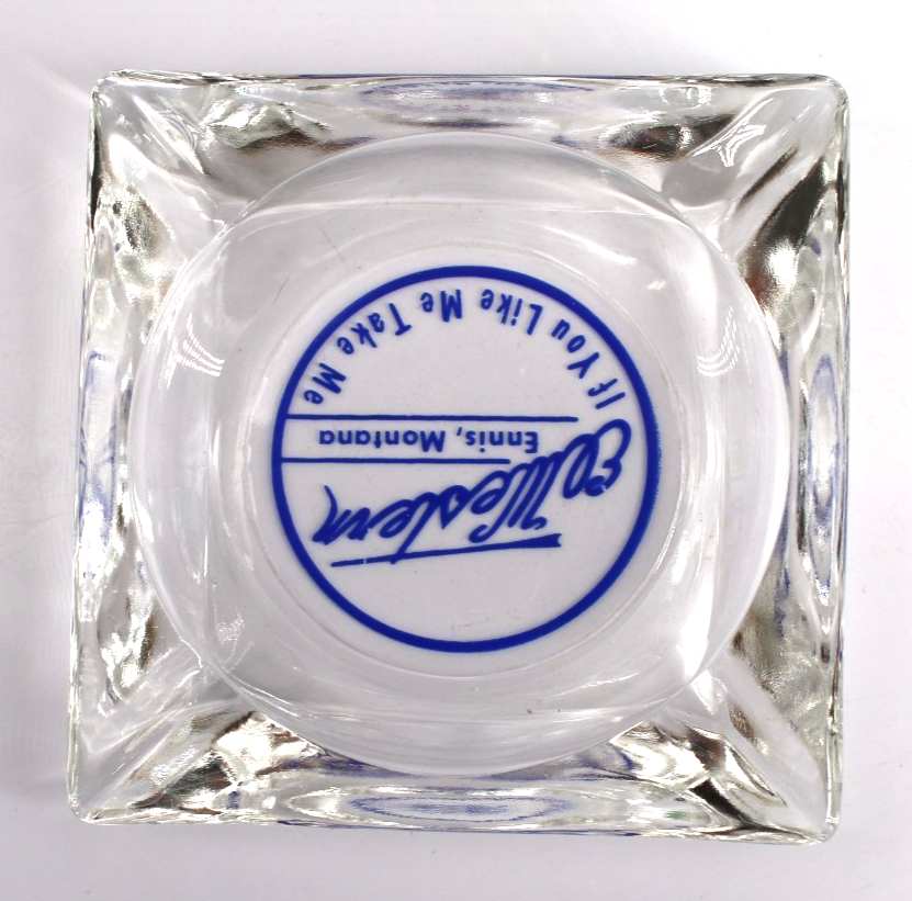 Vintage Marketing Ashtray Clear Glass El Western Ennis MT | eBay