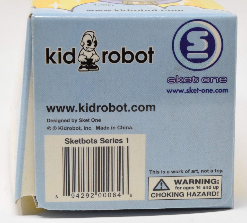 Kidrobot Sketbots Blue Vinyl Figure | eBay