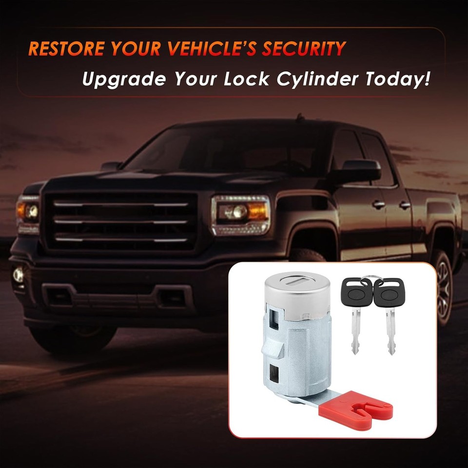Door Lock Cylinder w/ Keys For 2007-14 Chevy GMC Silverado Sierra 1500 ...
