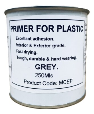250ml Grey Primer Paint For Plastic, Fiberglass, Melamine, GRP. Brush ...