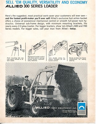1969 Dealer Print Ad of Allied 300 Series Tractor Loader | eBay