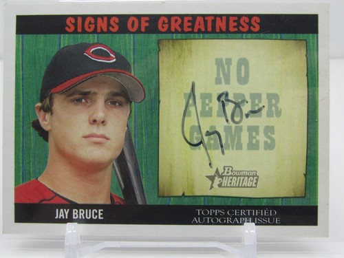 JAY BRUCE 2005 BOWMAN HERITAGE SIGNS OF GREATNESS AUTOGRAPH AUTO ...