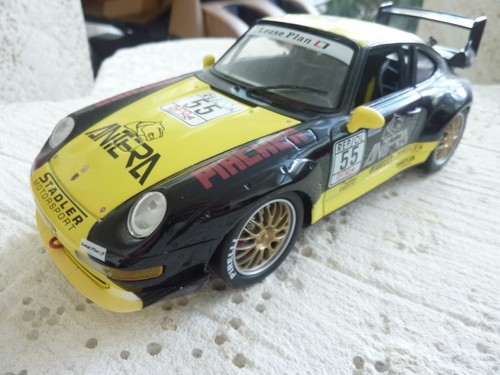ANSON Porsche 911 GT2 #55 ANTERA Lilian Bryner Black And Yellow 1:18 ...