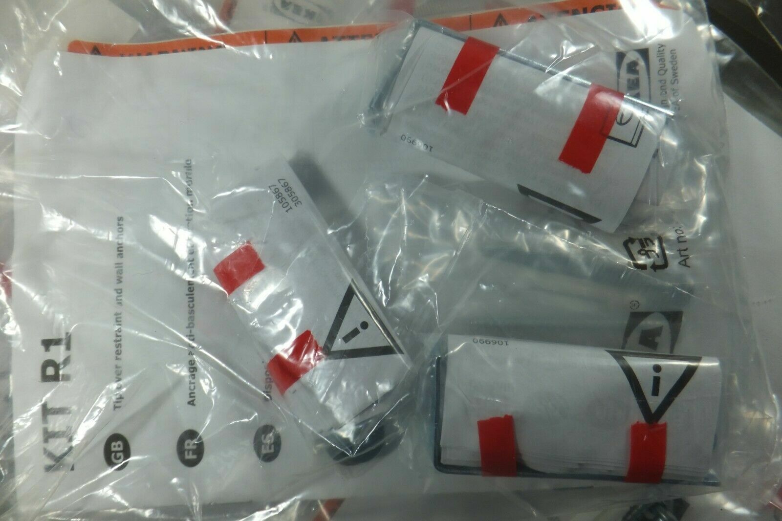 Huge Lot of 40 Ikea R1 & R2 Anti-Tip Tip Over Restraint Wall Anchor ...