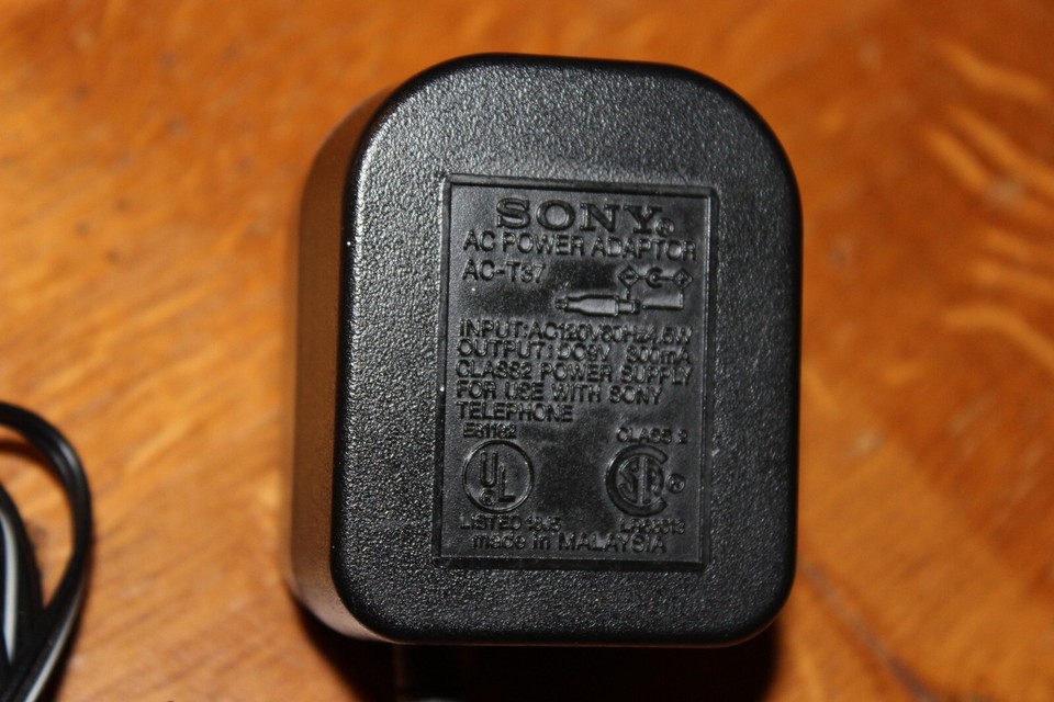 Genuine Sony 9V AC-T37 Power Adapter Charger Cord Original Owner | eBay