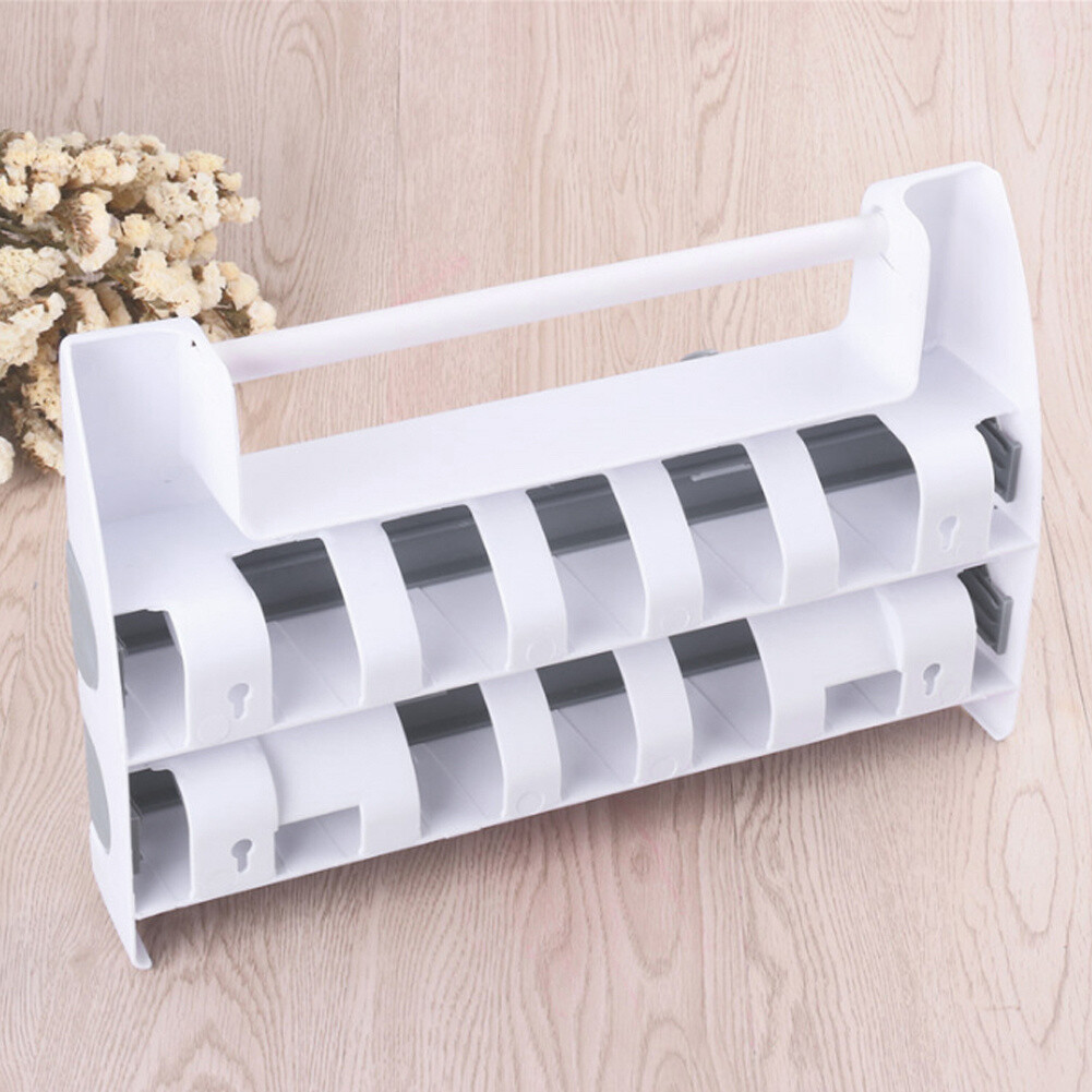 4 In 1 Cling Film Foil Roll Holder Dispenser Paper Towel Rack Kitchen ...