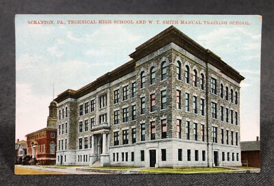 Technical High School Scranton PA Antique Vintage Postcard PC View DB ...