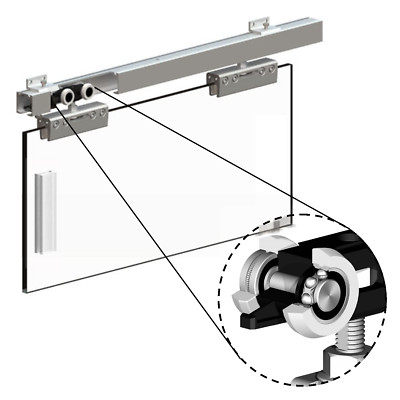 Sliding Glass Door Gear Track System HERKULES Internal Single Door Kit ...