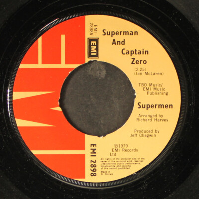 SUPERMEN: superman and captain zero EMI 7" Single 45 RPM UK | eBay